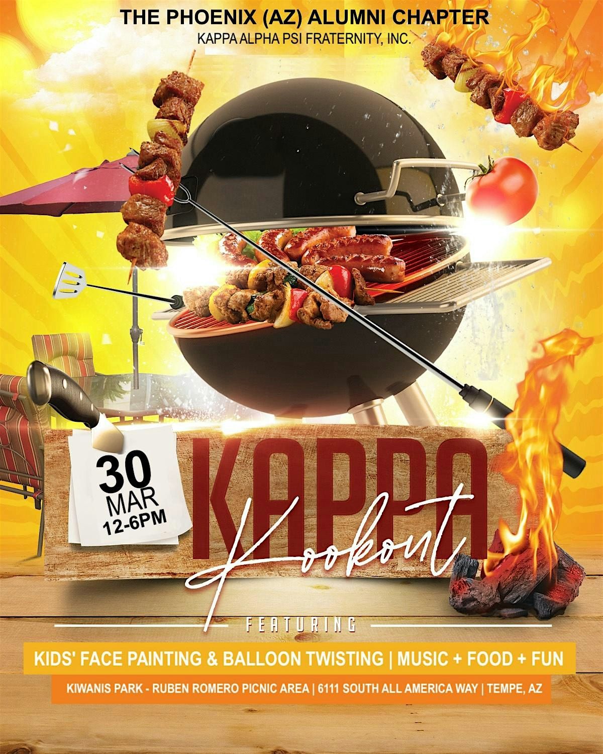 2024 Kappa Kookout, Kiwanis Park - Ruben Romero Picnic Area, Tempe, 30 ...