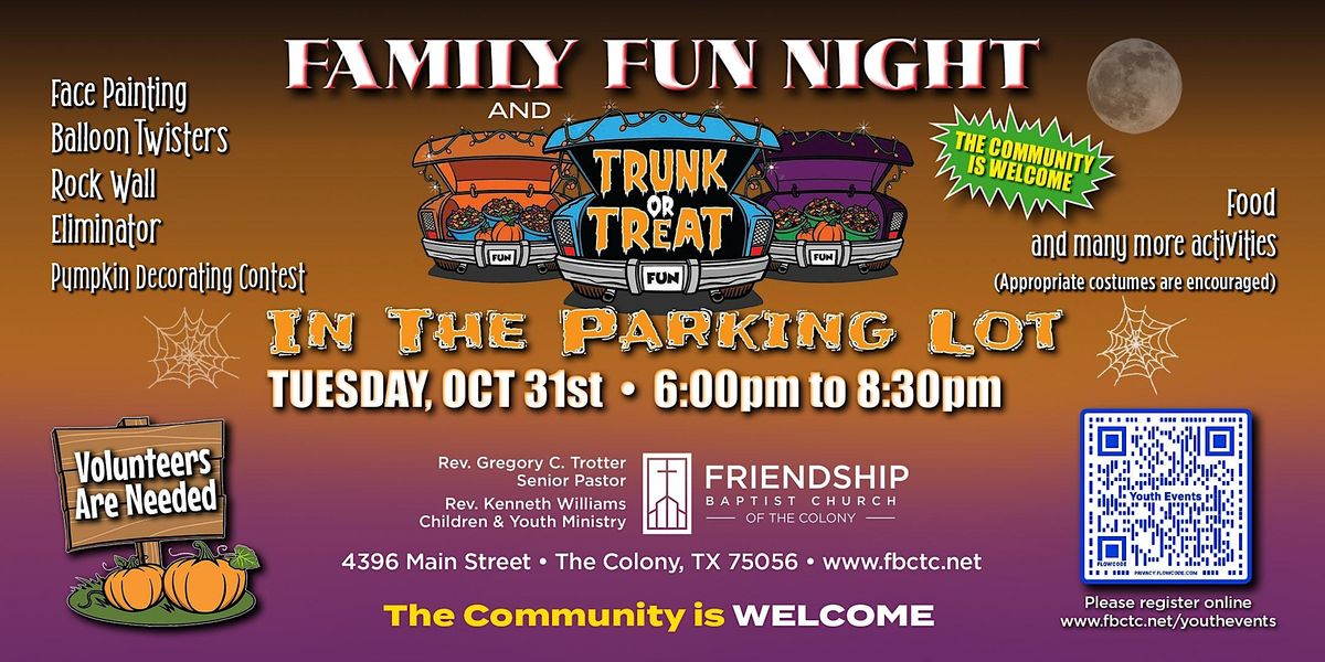 FAMILY FUN NIGHT, 4396 Main St, The Colony, 31 October 2023 | AllEvents.in