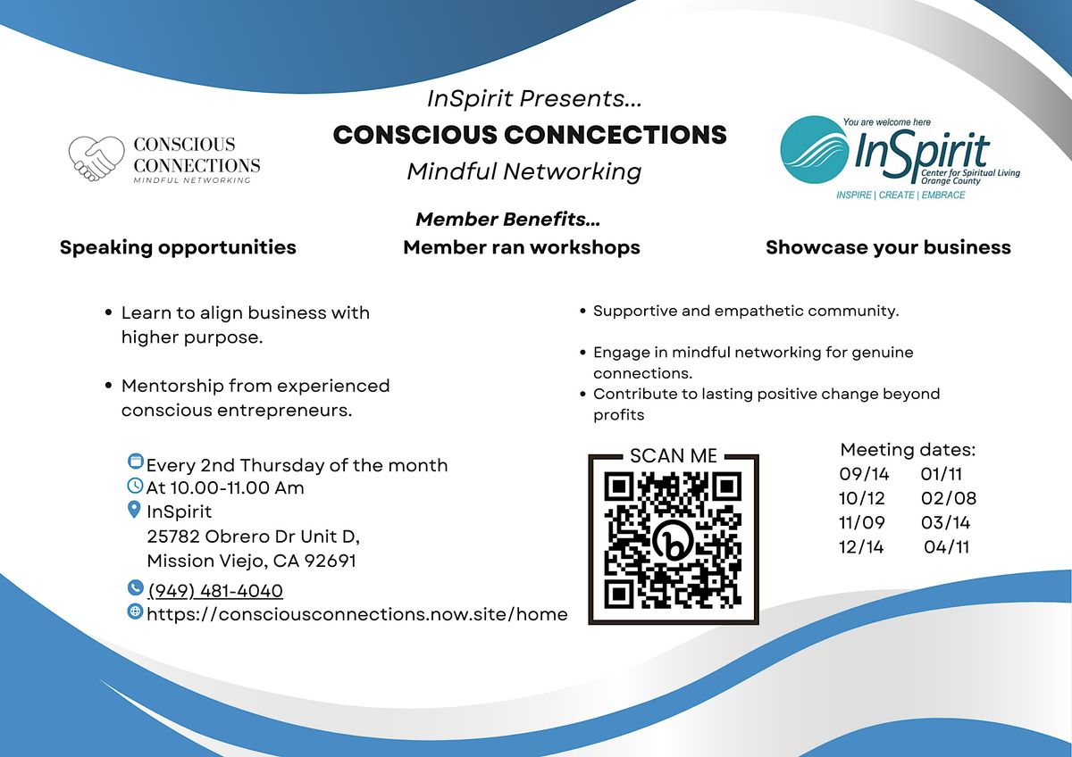 Conscious Connections, InSpirit Center for Spiritual Living Orange ...