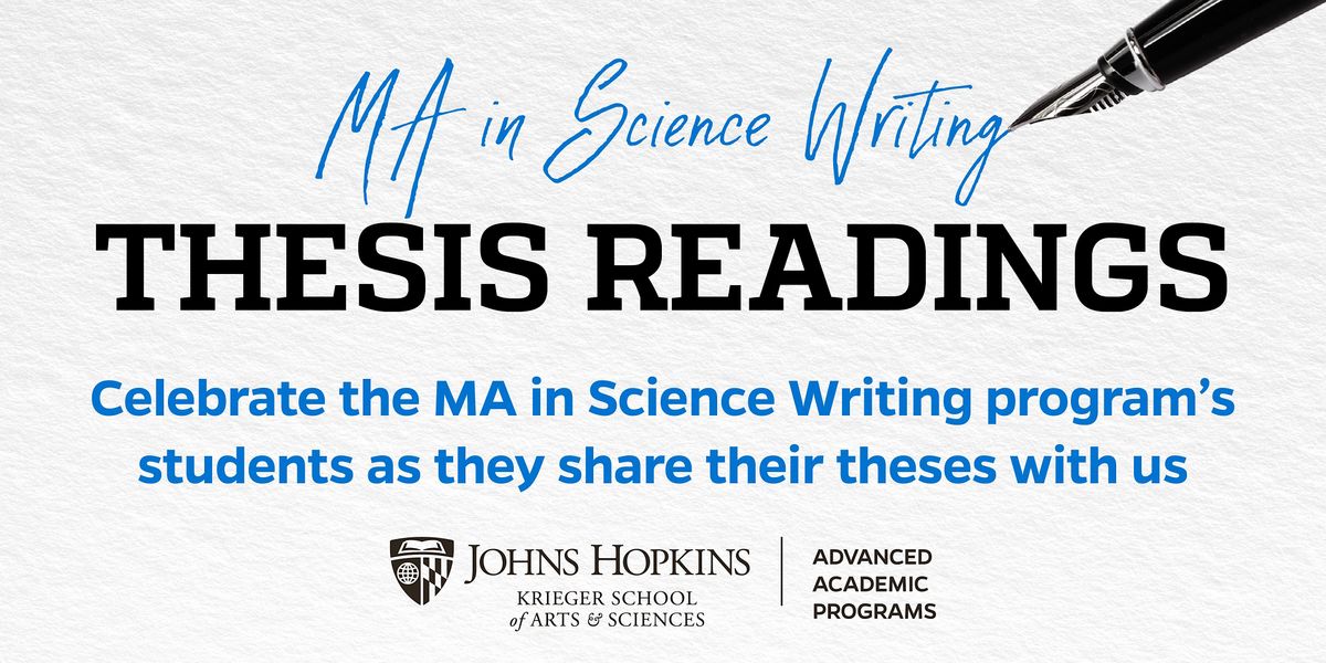 MA in Science Writing Online Thesis Reading, December 9 2023 | Online ...
