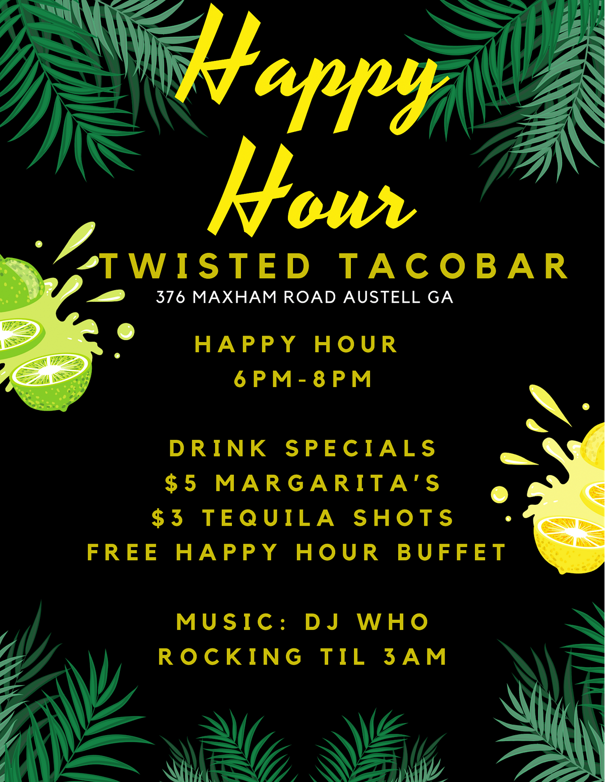 Twisted Taco Bar, 376 Maxham Rd, Austell, 1 September to 2 September ...