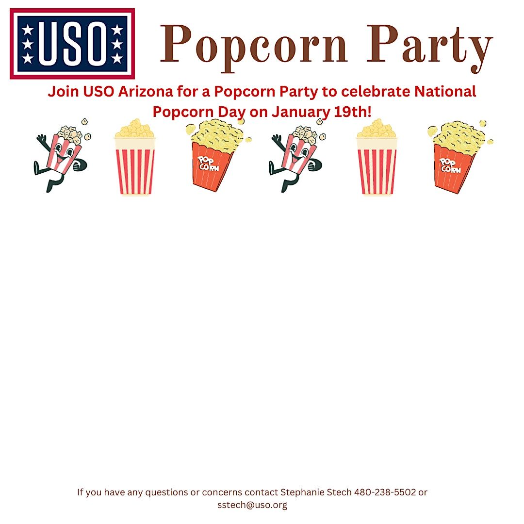 USO Popcorn Party, Marine Corps Air Station Yuma Chapel, 19 January ...