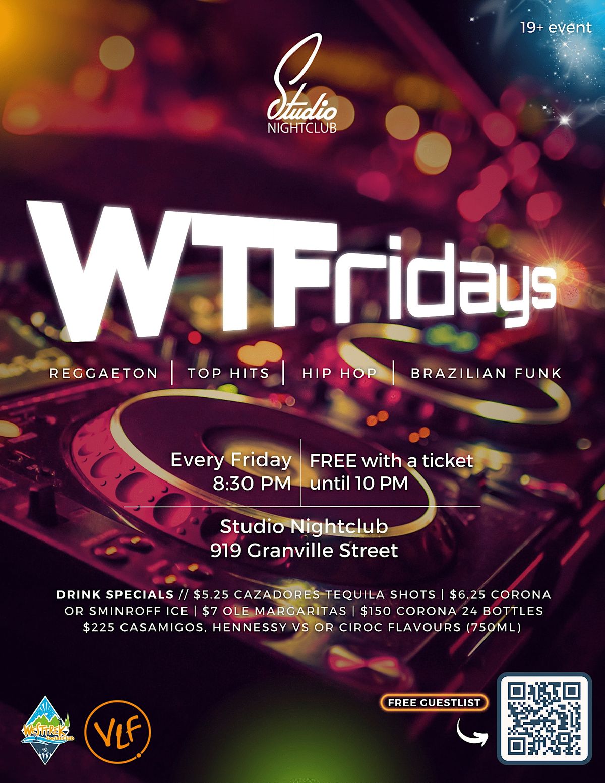 WTF - West Trek Fridays, Studio Lounge & Nightclub, Vancouver, 18 ...