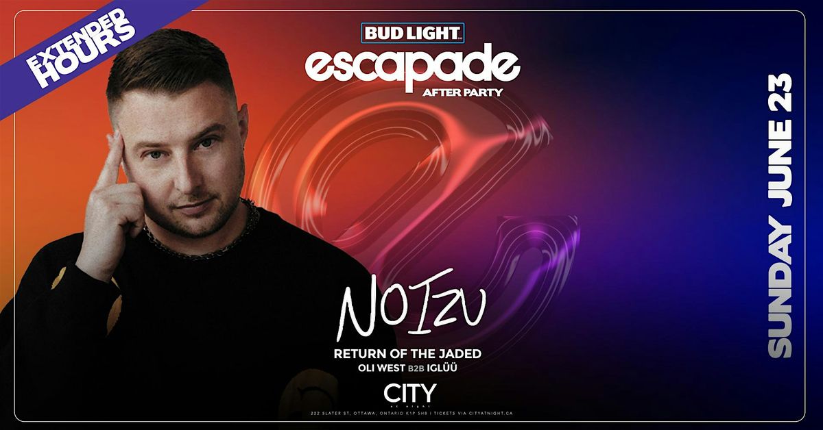 NOIZU at City At Night - Escapade Afterparty, City At Night, Ottawa, 23 ...