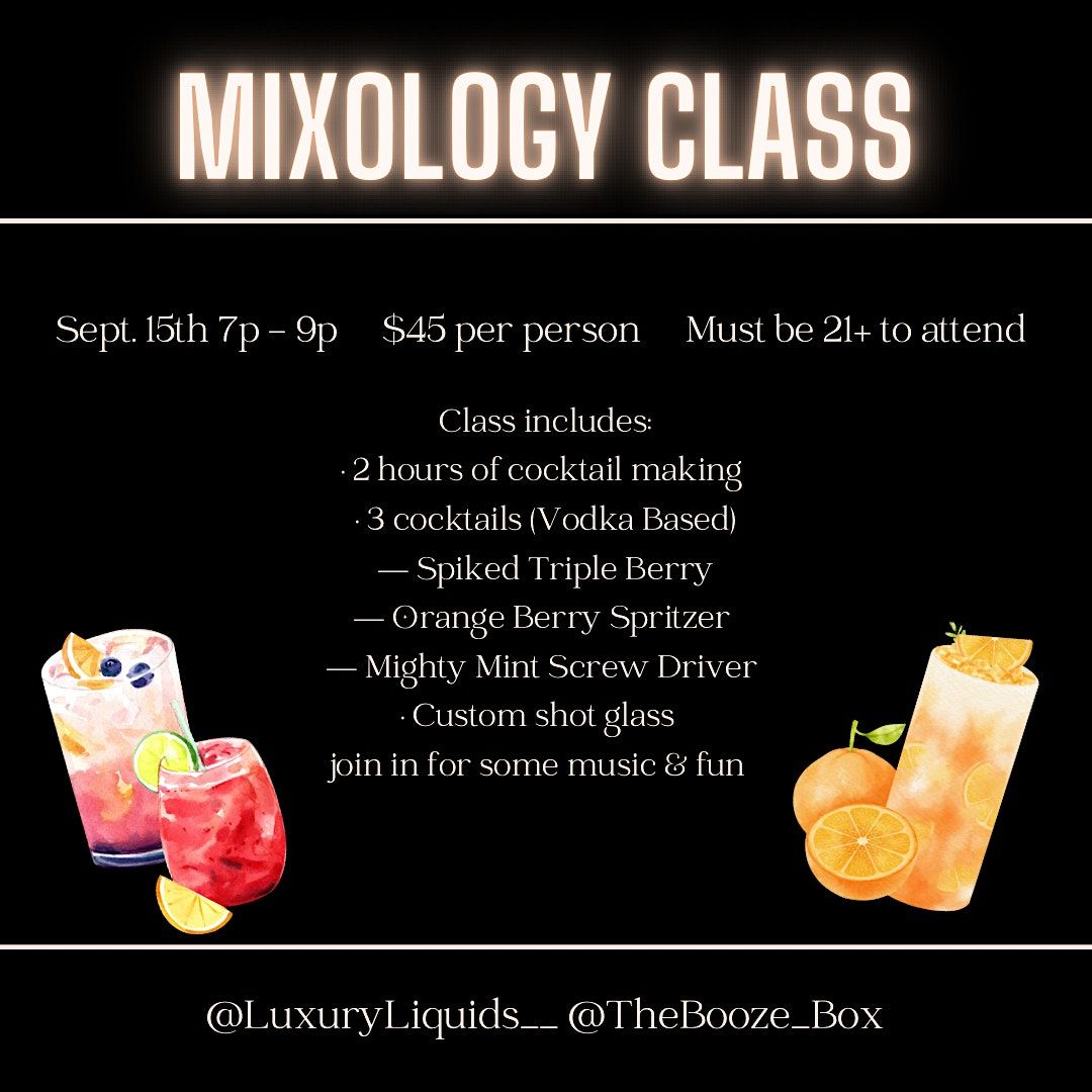 Mixology Class - Vodka Infused, 15 September 2023 | AllEvents.in