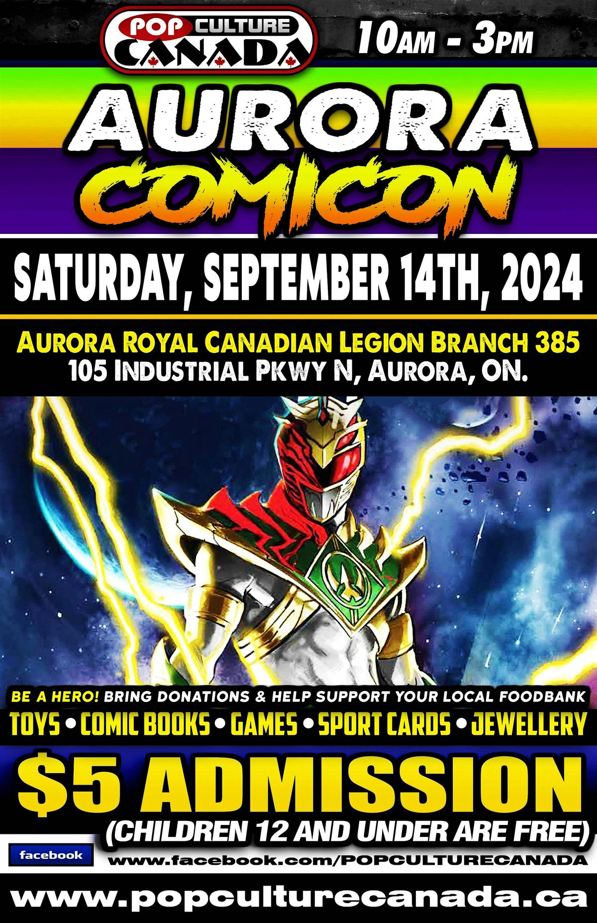 Aurora ComiCon : September 14th 2024 : Comic Con, Aurora Royal Canadian ...