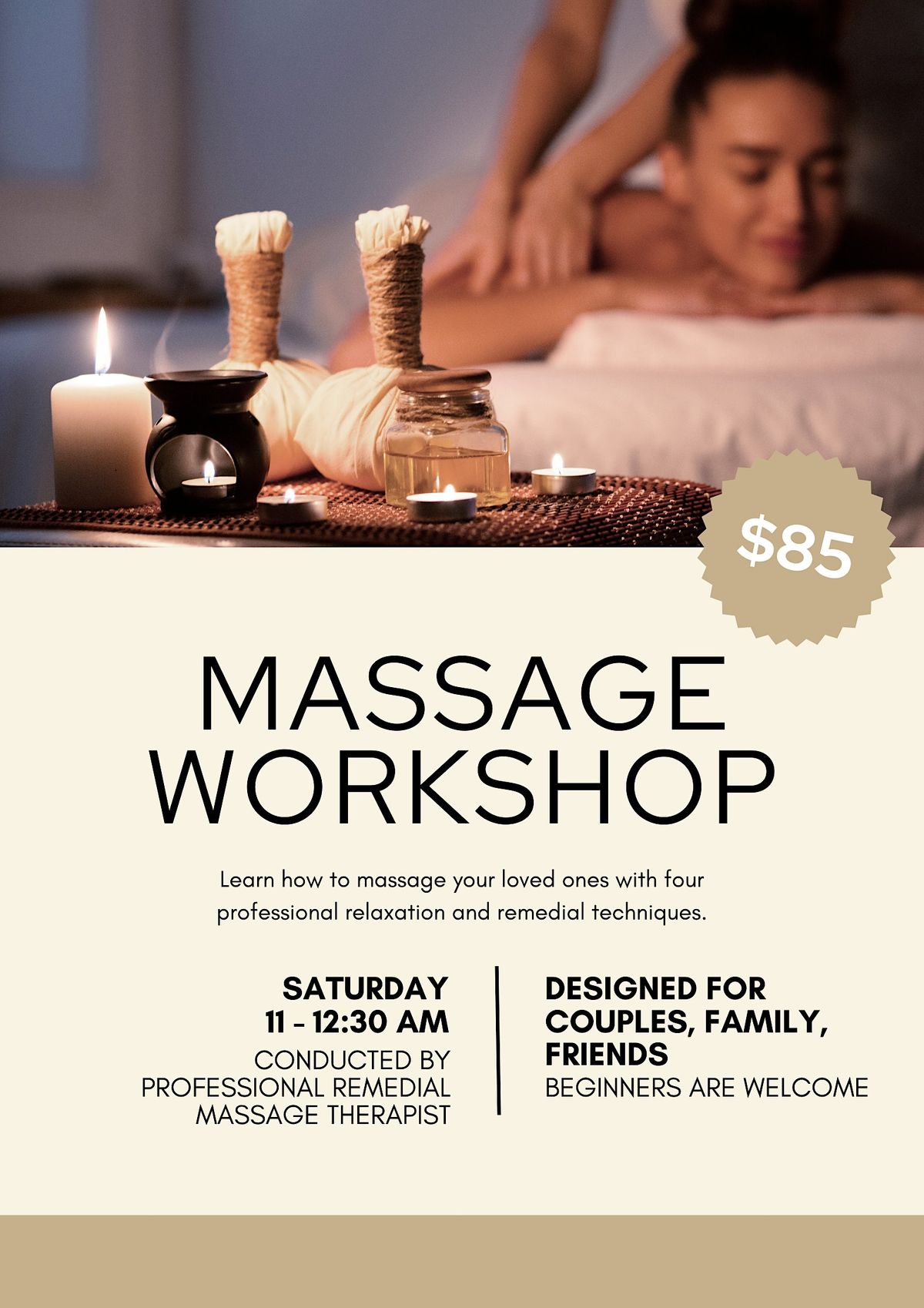 Professional Relaxation Massage Workshop (4 Swedish techniques), 2 ...