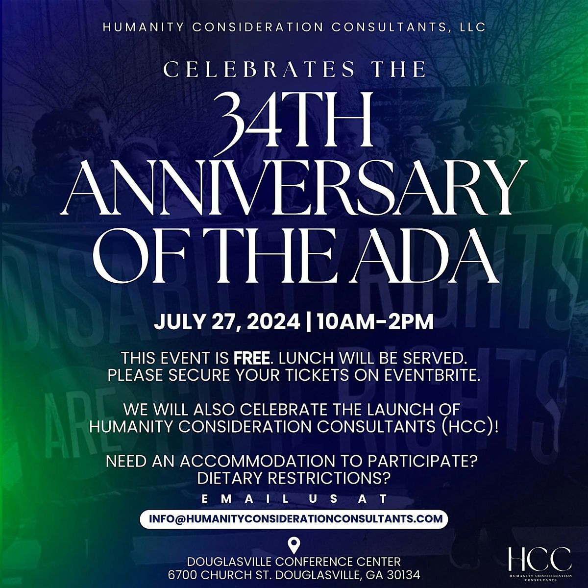 The ADA 34th Anniversary Celebration!, Douglasville Conference Center ...