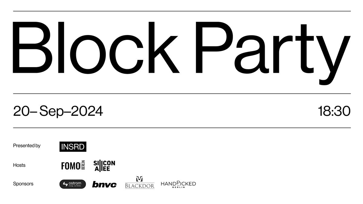 Bye Bye Summer Block Party, Rosa-Luxemburg-Platz, Berlin, 20 September ...