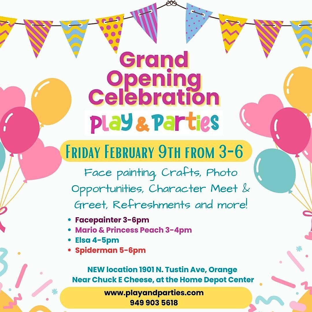 Grand Opening Celebration of Play & Parties, Play & Parties, Orange, 9 ...