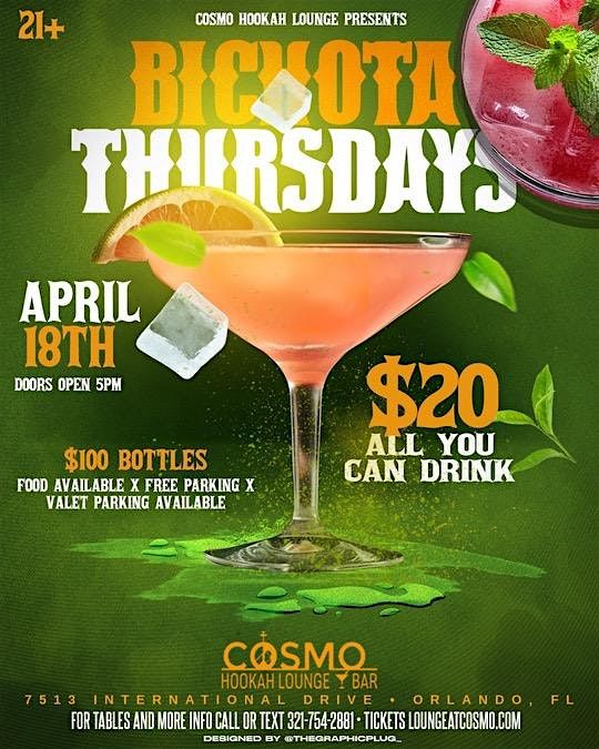 Bichota Thursdays - COSMO Lounge, Cosmo Lounge, Orlando, 18 April to 19 ...