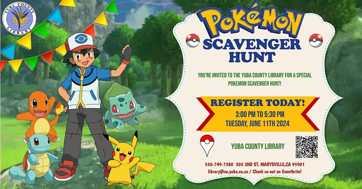 Pokémon Scavenger Hunt in the Library, Yuba County Library, Marysville ...