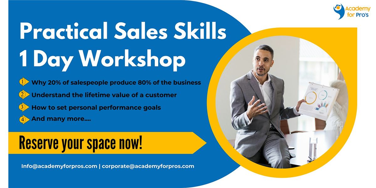 Practical Sales Skills 1-Day Workshop in Odessa, TX, For venue details ...