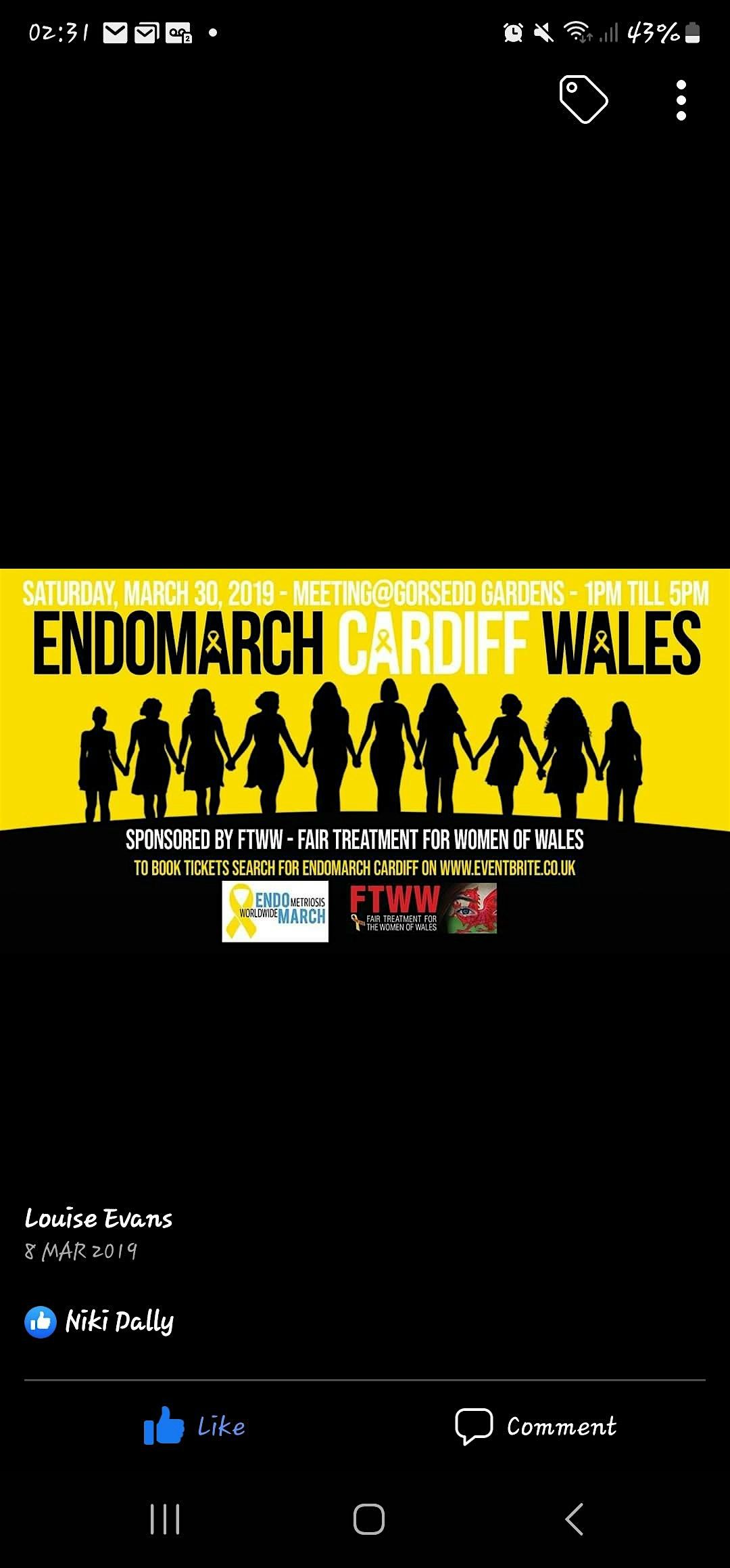 Worldwide EndoMarch Cardiff Wales UK, National Museum Cardiff, 24 March ...