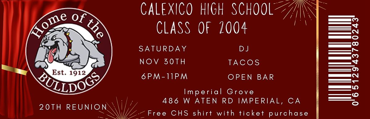 CHS Class of 2004 20th Reunion, Imperial Garden, 30 November 2024 ...