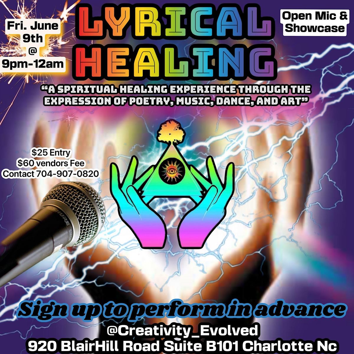 - Lyrical Healing Experience- Open mic & Showcase, Creativity Evolved ...