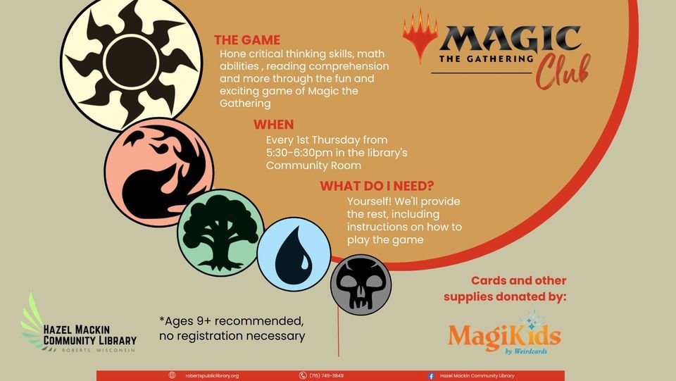 Magic The Gathering, Hazel Mackin Community Library, New Richmond, 7 ...