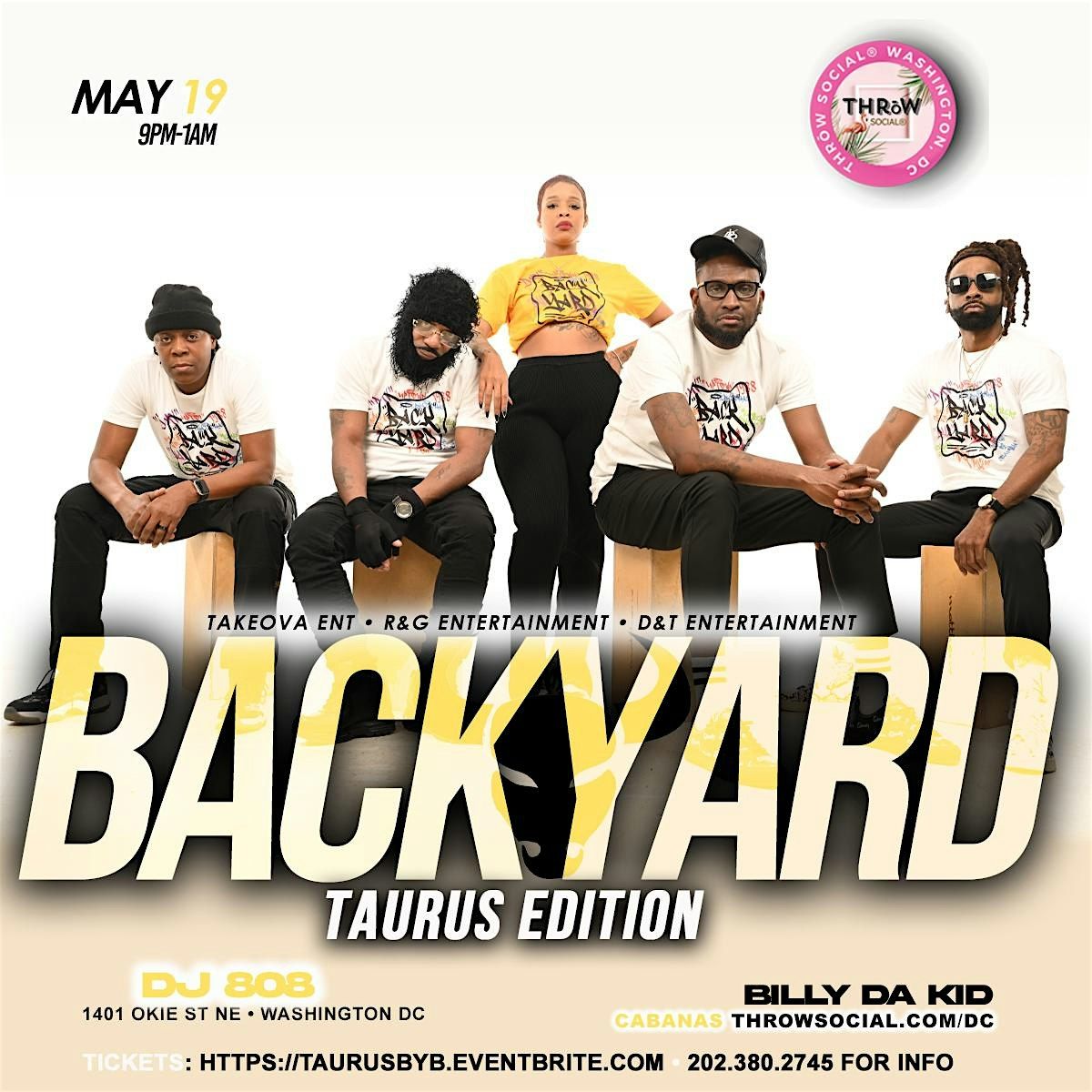 TAURUS Birthday Bash - Backyard Band at Throwsocial, THRōW Social DC ...
