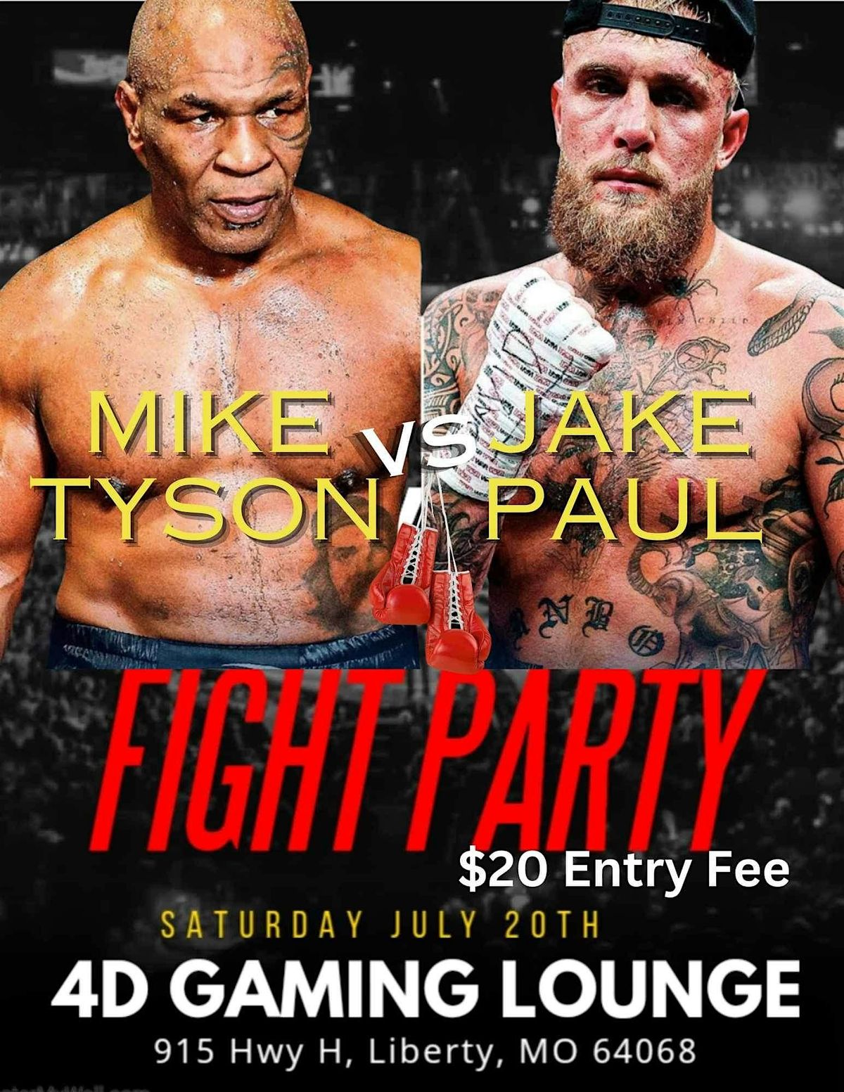 Mike Tyson fight!!!!!!!! Mike Tyson vs Jake Paul, 915 Hwy H, Liberty ...