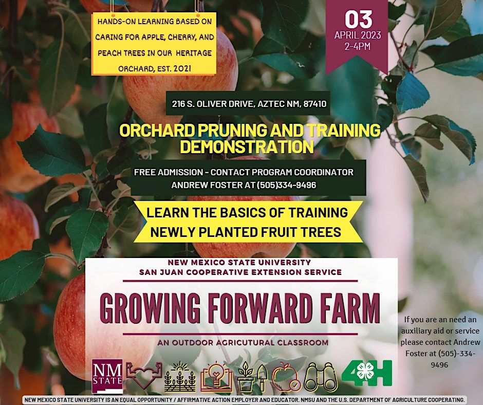 Fruit Tree Training Workshop, Growing Forward Farm, Aztec, 3 April 2023 ...
