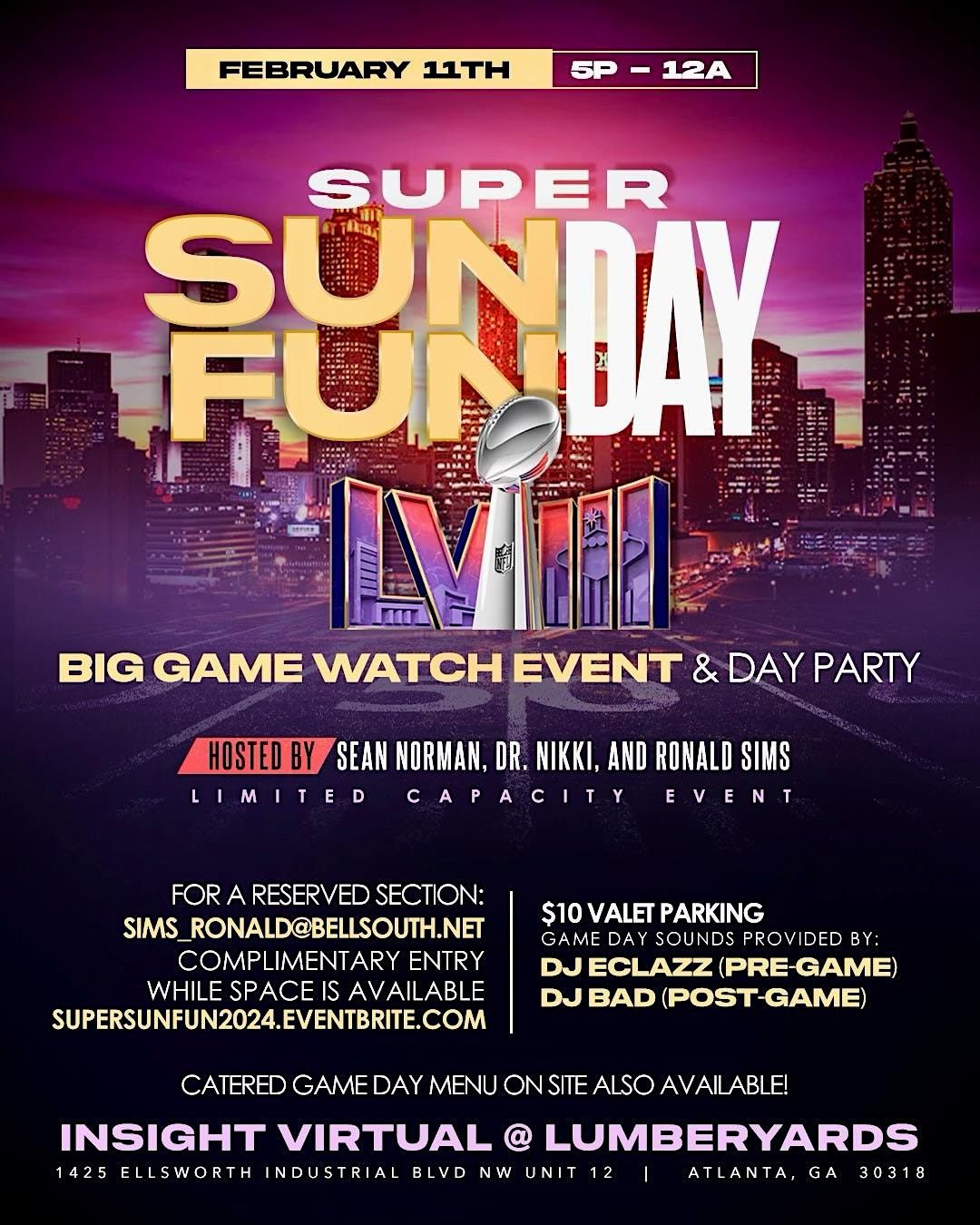 Super Sunday Funday, Insight A Virtual Experience, Atlanta, 11 February ...