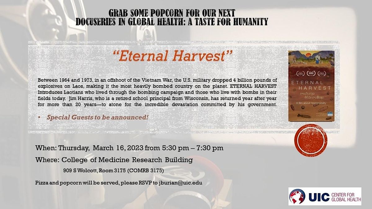 CGH Movie Night - Docuseries in Global Heath: A Taste for Humanity, UIC ...