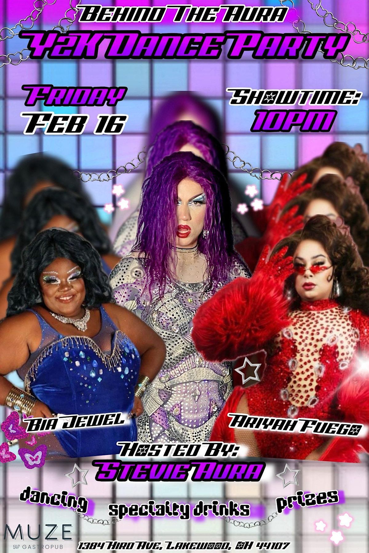 Behind the Aura’s Y2K Dance Party, Muze Gastropub, Lakewood, 16 ...