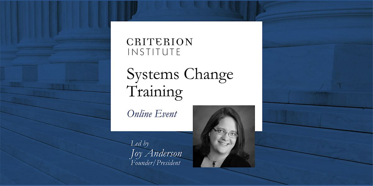 Systems Change Training - July, 2024 (2), July 23 2024 | Online Event ...