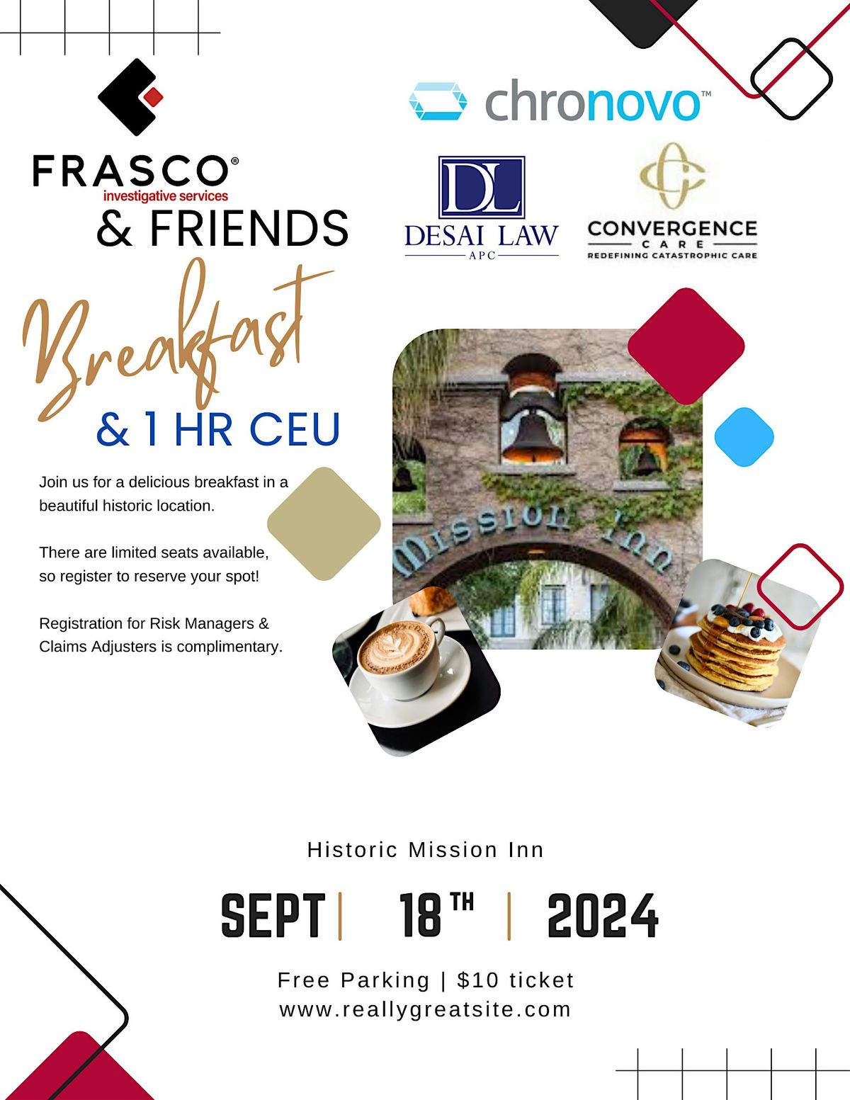 Frasco & Friends Breakfast, Mission Inn Hotel & Spa, Riverside, 18 ...