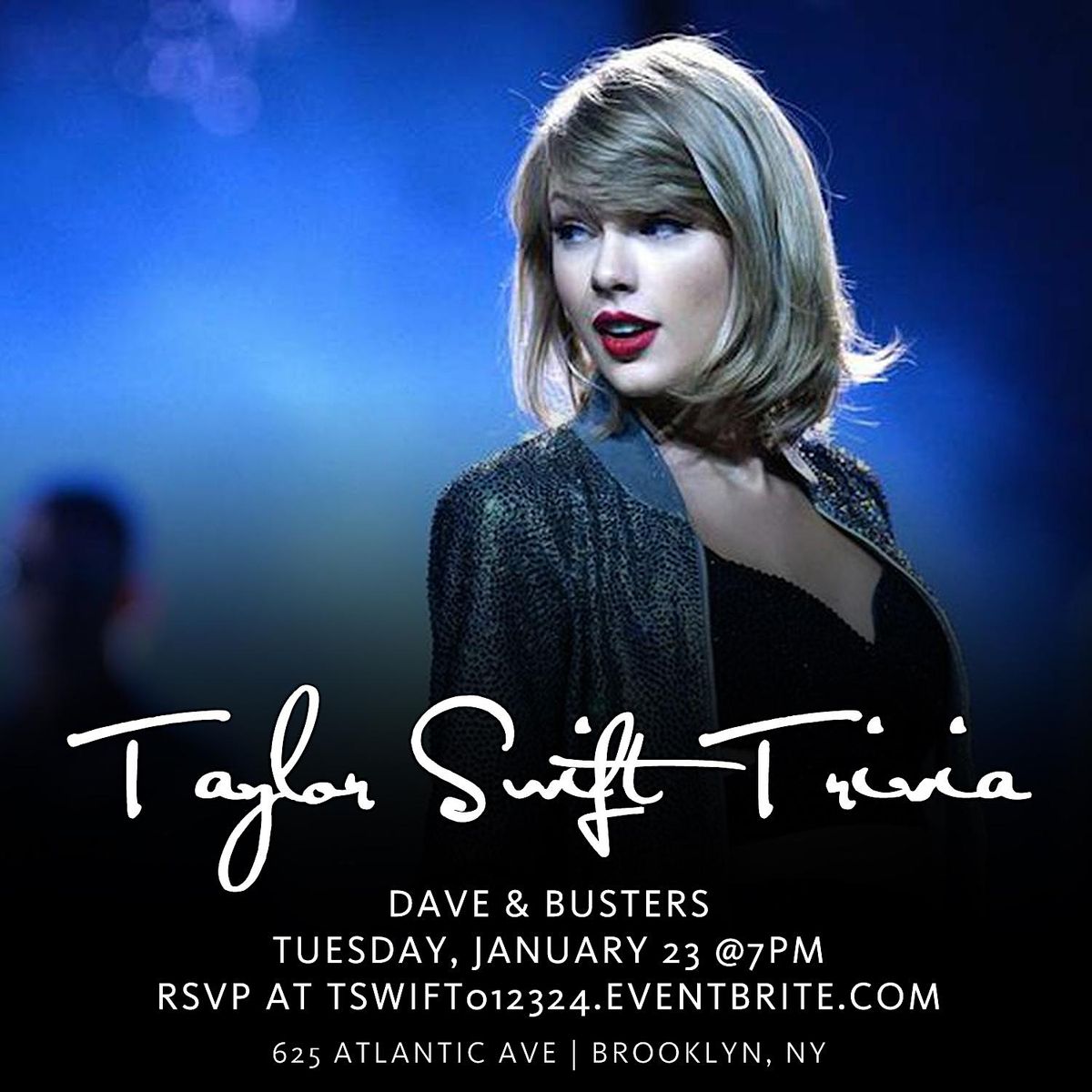 Taylor Swift Trivia, Dave & Buster's, Brooklyn, 23 January 2024 ...