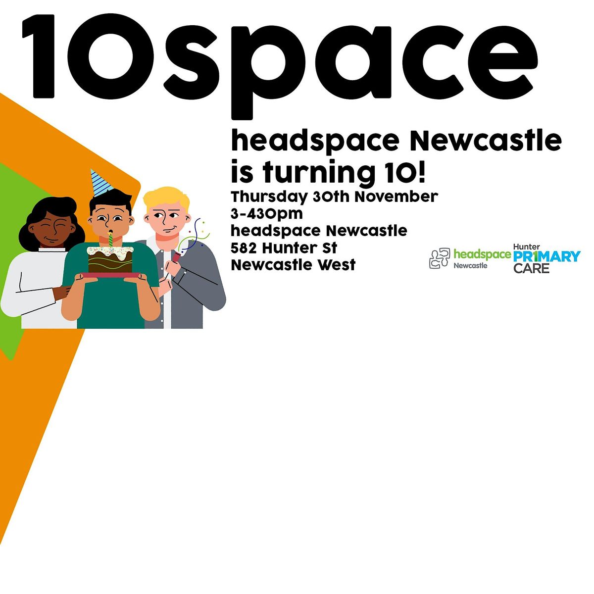 headspace Newcastle 10th Birthday, 582 Hunter St, Newcastle West, 30 ...