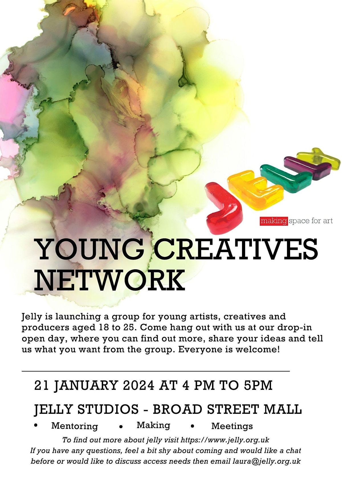 Young Creatives Network - Open day, Jelly, Reading, 21 January 2024 ...