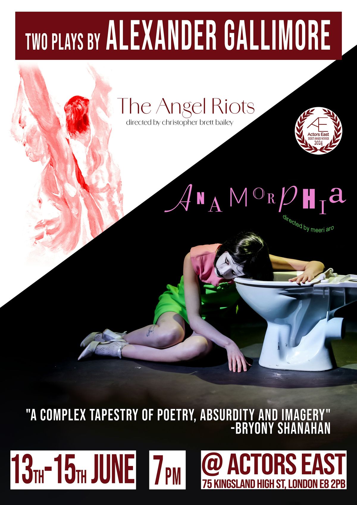 ANAMORPHIA/The Angel Riots - Two Plays by Alexander Gallimore, 75 ...