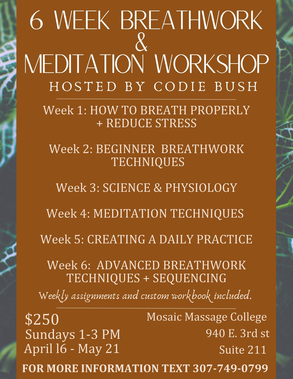 6 Week Breathwork & Meditation Workshop, Mosaic Massage College, Casper ...