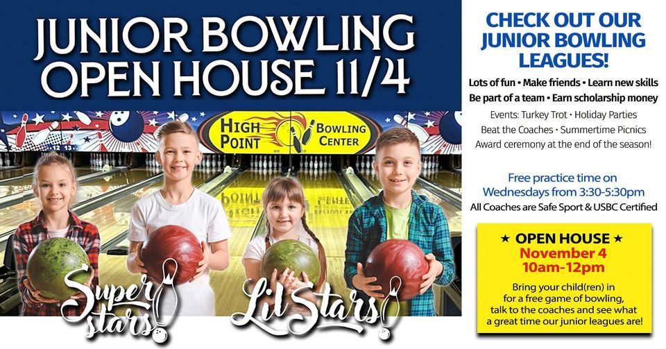 Junior Bowling Program Open House, High Point Bowling Center, November ...