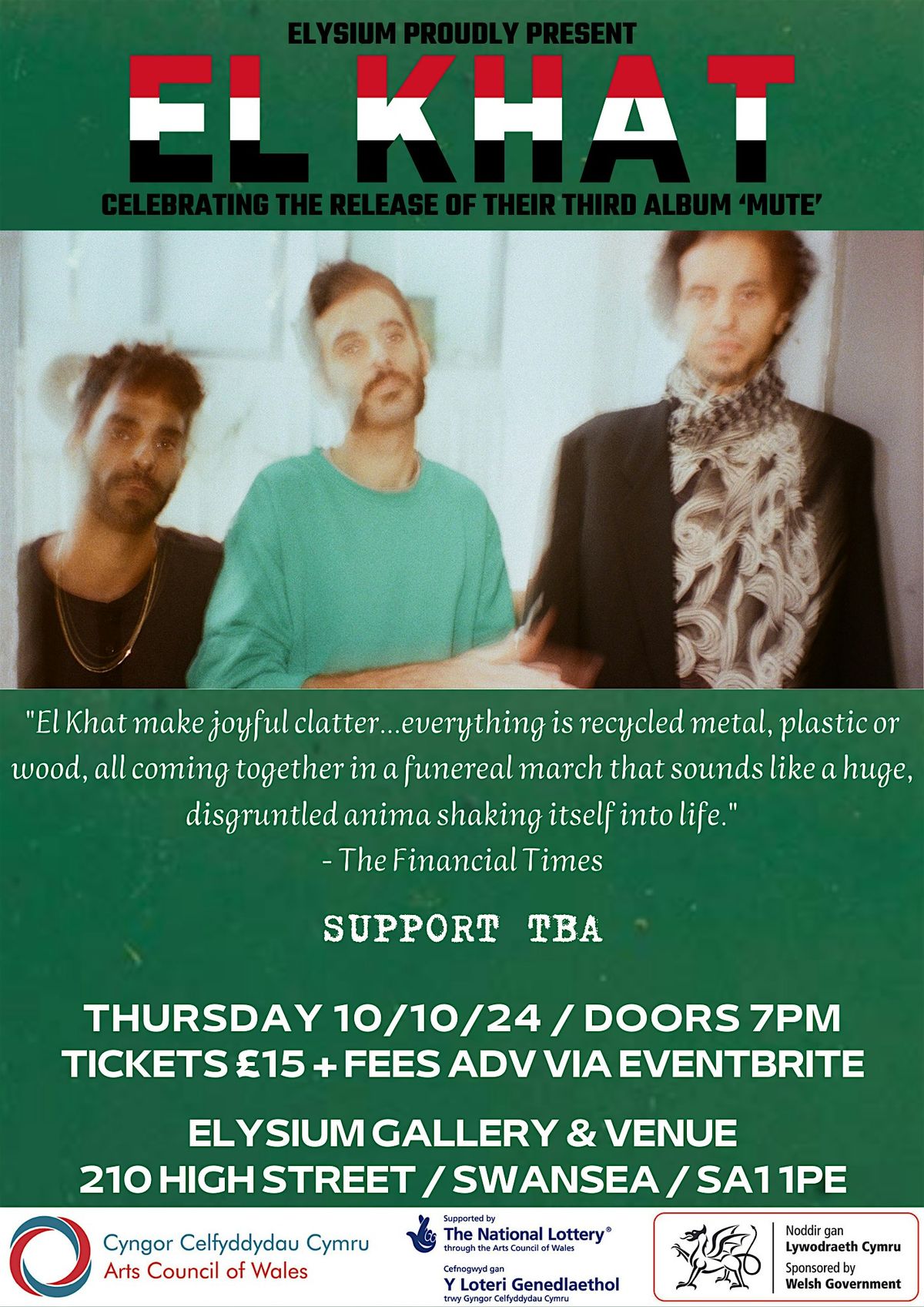 Live Music: El Khat, Elysium Gallery & Bar, Swansea, 10 October 2024 ...