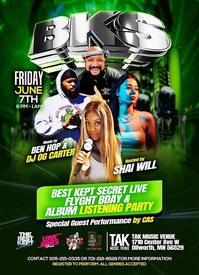 THE BEST KEPT SECRET LIVE IN MINNESOTA, TAK Music Venue, Dilworth, 7 ...