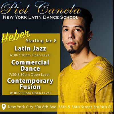 Latin Jazz Dance Class, Open Level, Pearl Studio NYC, New York, January 8 to January 29 ...