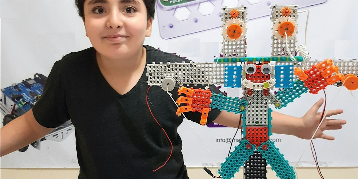 Robotics club, designing and making a jumping jack robot (ages 7_14 ...
