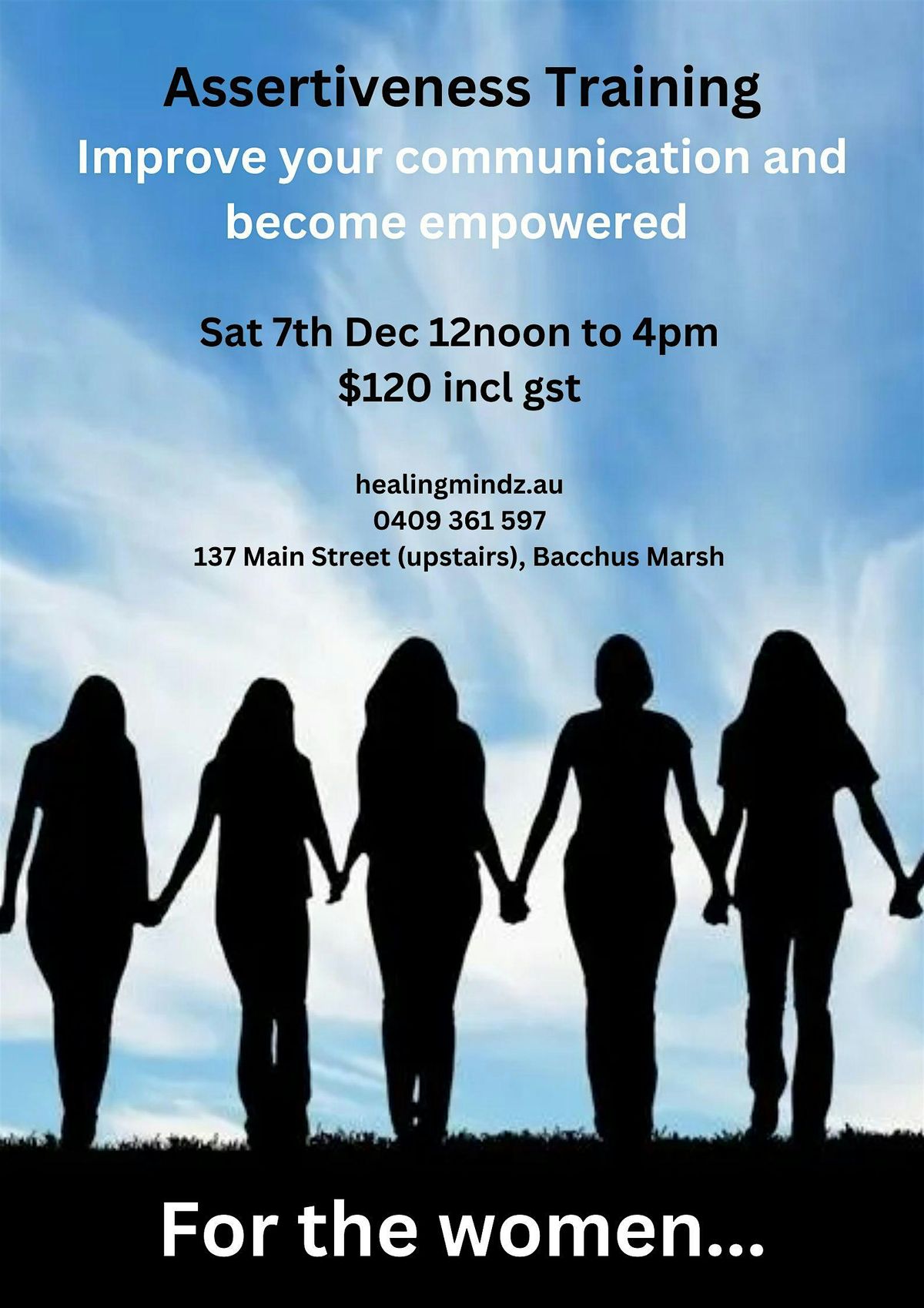 Assertiveness Training Workshop - Women Only - Sat 7th Dec from 12 to ...