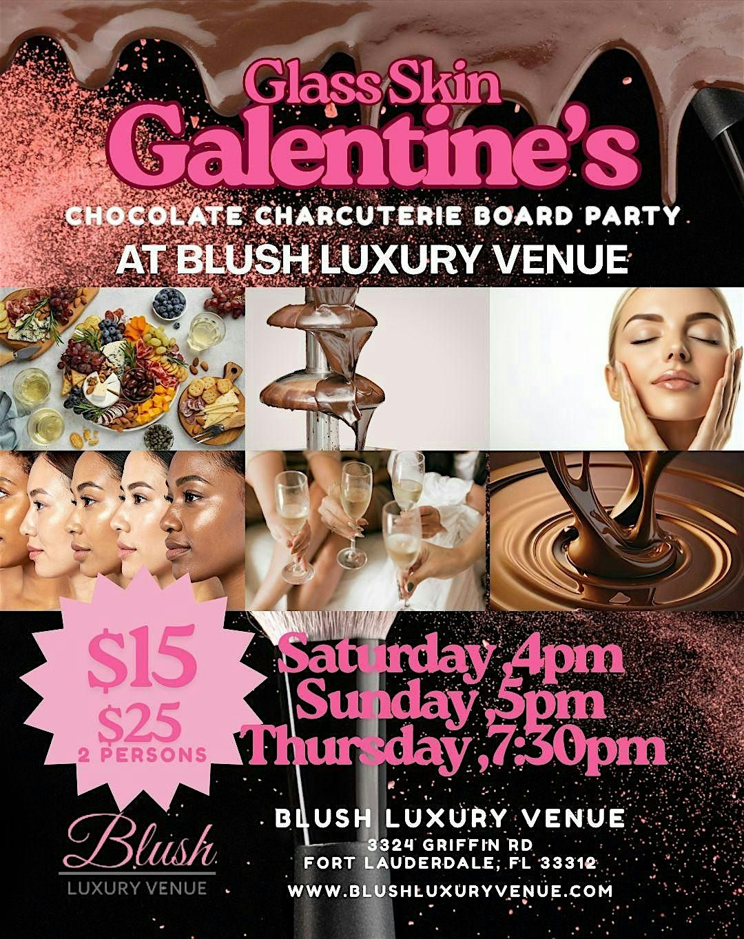 Glass Skin Galentine’s Chocolate Charcuterie Board Party, Blush Luxury ...