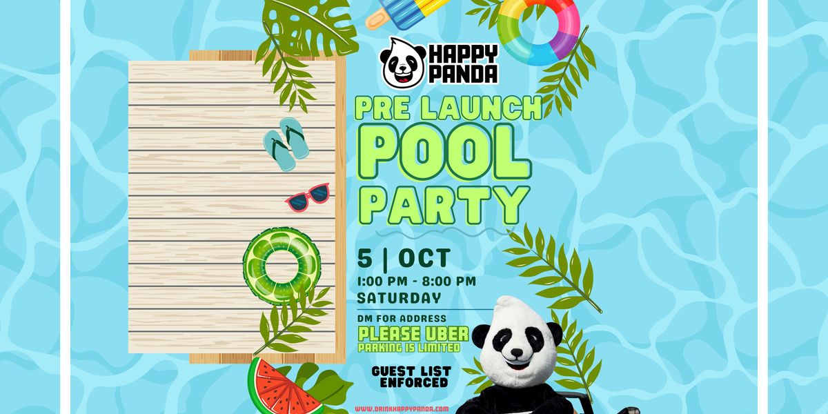 Happy Panda Pre-Launch Pool Party, 3108 N Adams St, Tampa, 5 October ...