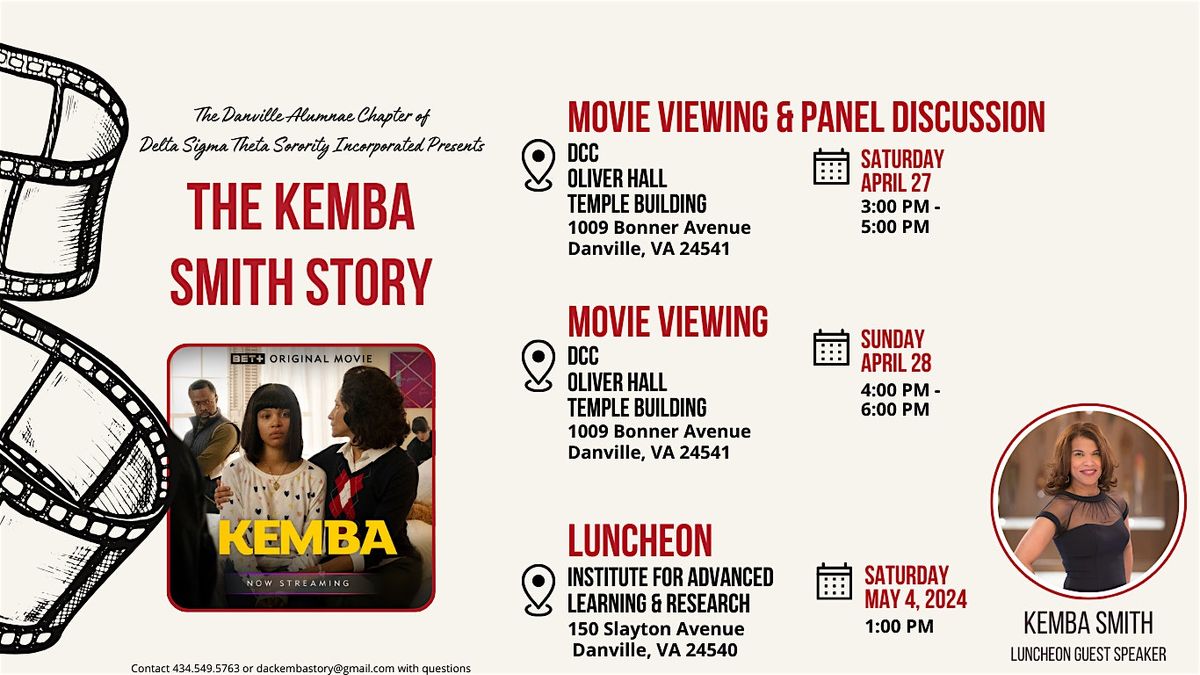 The Kemba Story - Movie Viewing & Panel Discussion, Danville Community ...