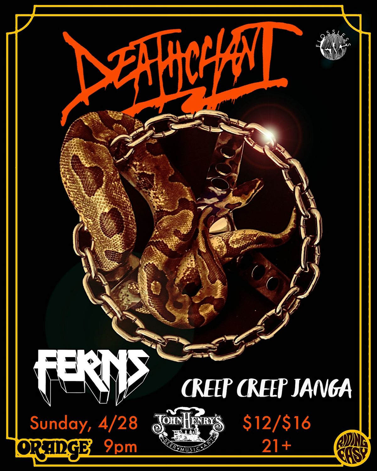Deathchant w/Ferns + Creep Creep Janga at John Henrys, John Henry's ...