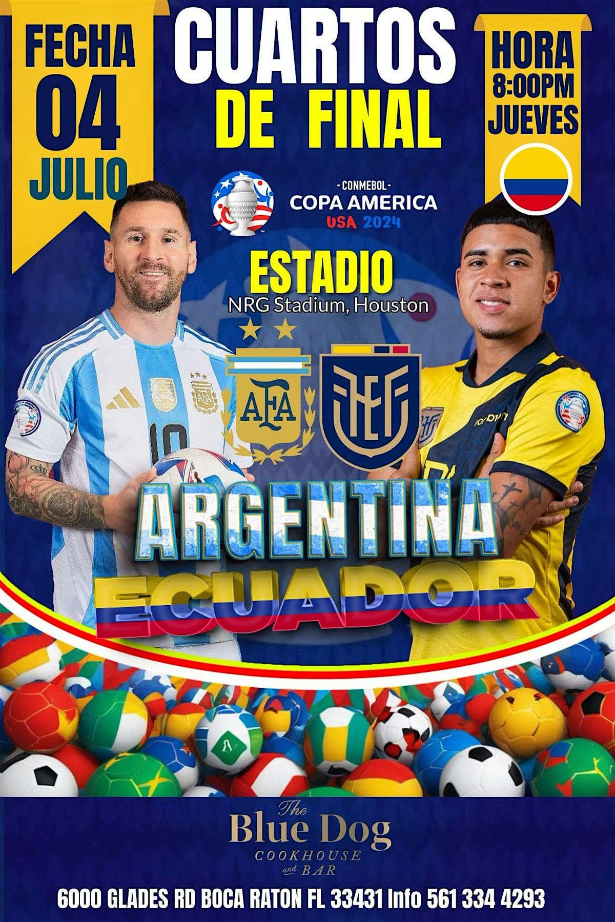 Argentina Vs Ecuador Copa America 2024 July 4th@ THE BLUE DOG BOCA ...