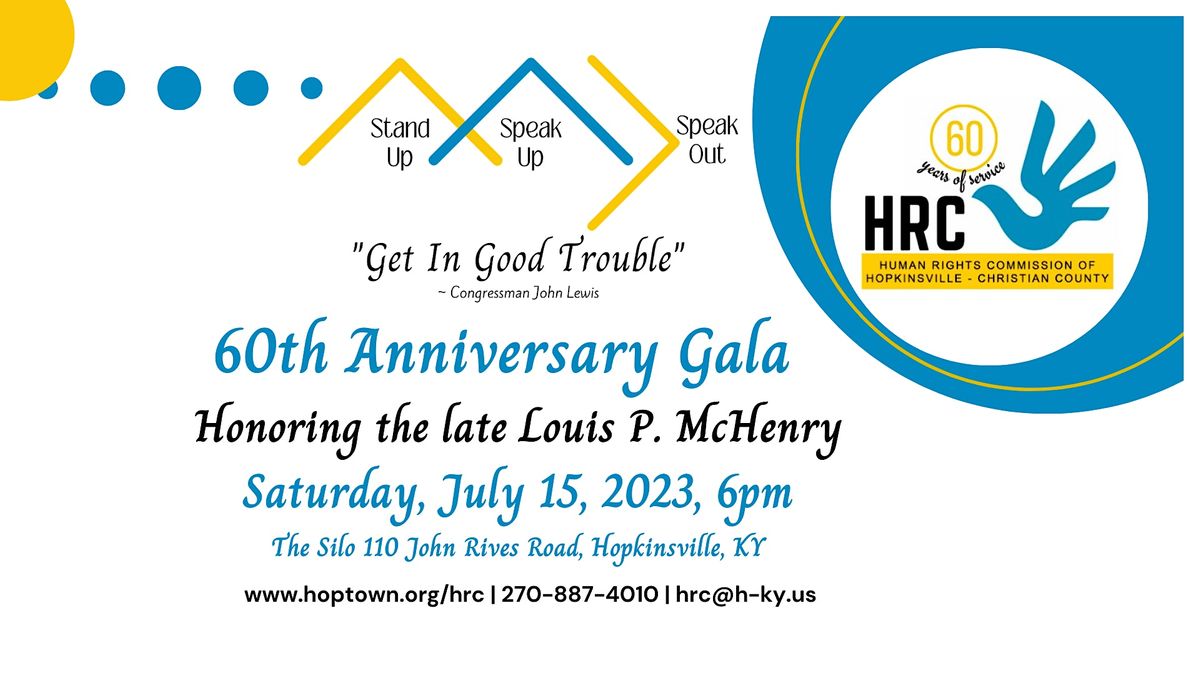 HRC 60th Anniversary Gala, The Silo Event Center, Hopkinsville, 15 July ...