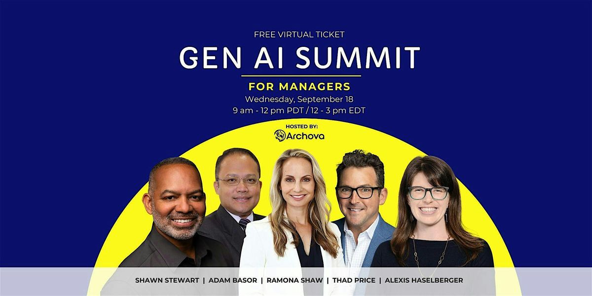 GenAI Summit for Managers - Atlanta, GA, Atlanta, 18 September 2024 ...