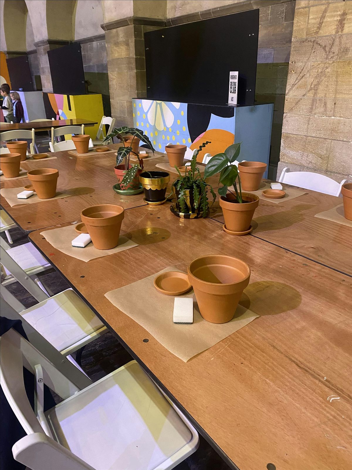 Plantpot Decorating Workshop with gold leaf, Left Bank Leeds, Burley, 1 ...