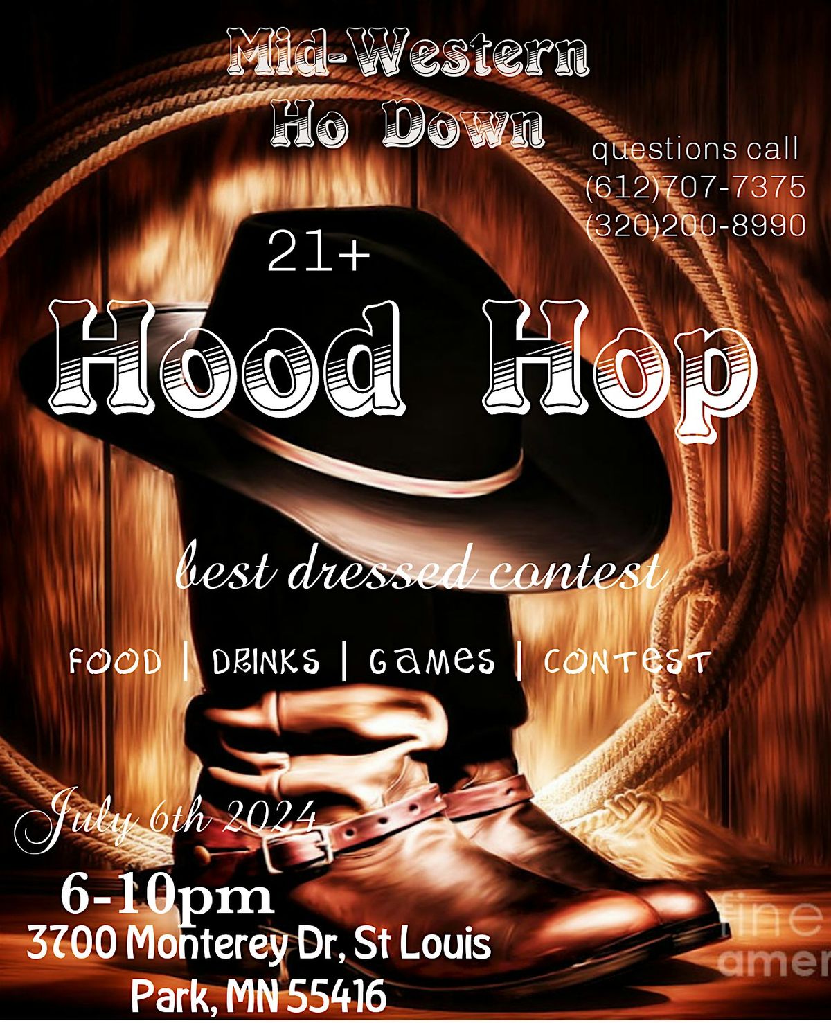 Hood hop (rodeo themed ), 3700 Monterey Dr, St. Louis Park, 6 July 2024 ...