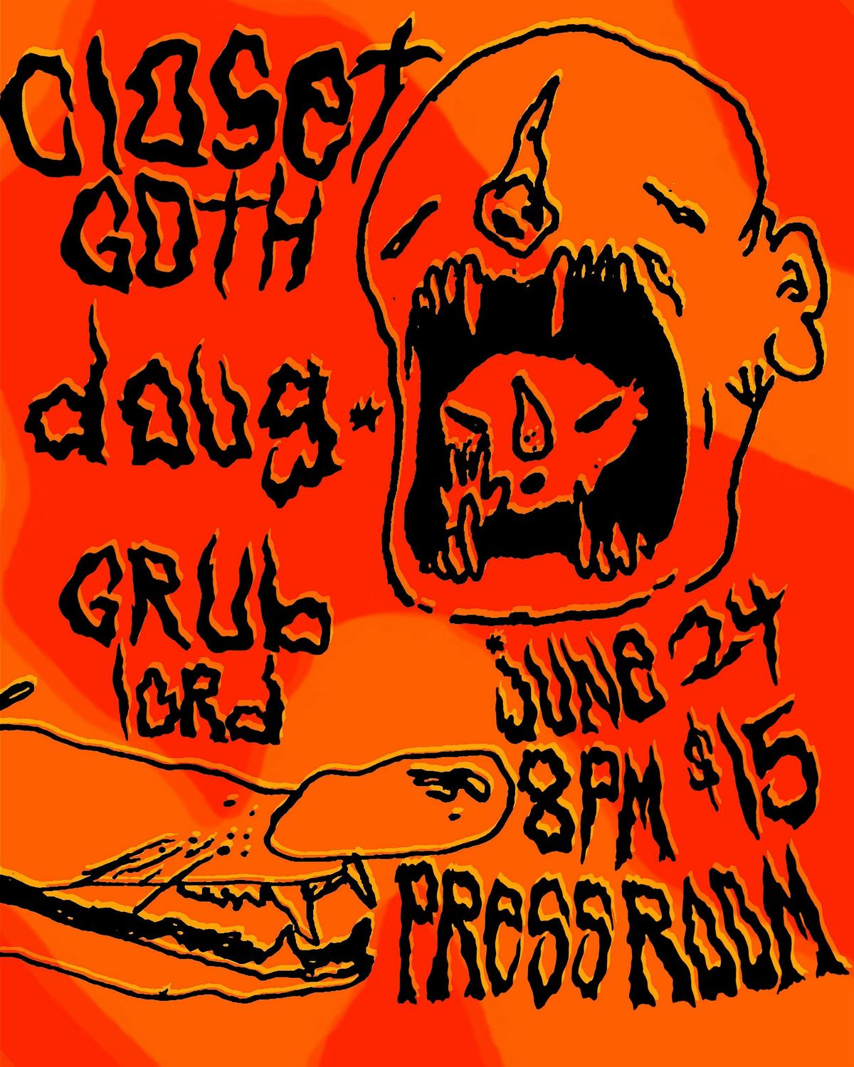 doug. w/ Closet Goth & Grub Lord, The Press Room - Upstairs, Portsmouth ...